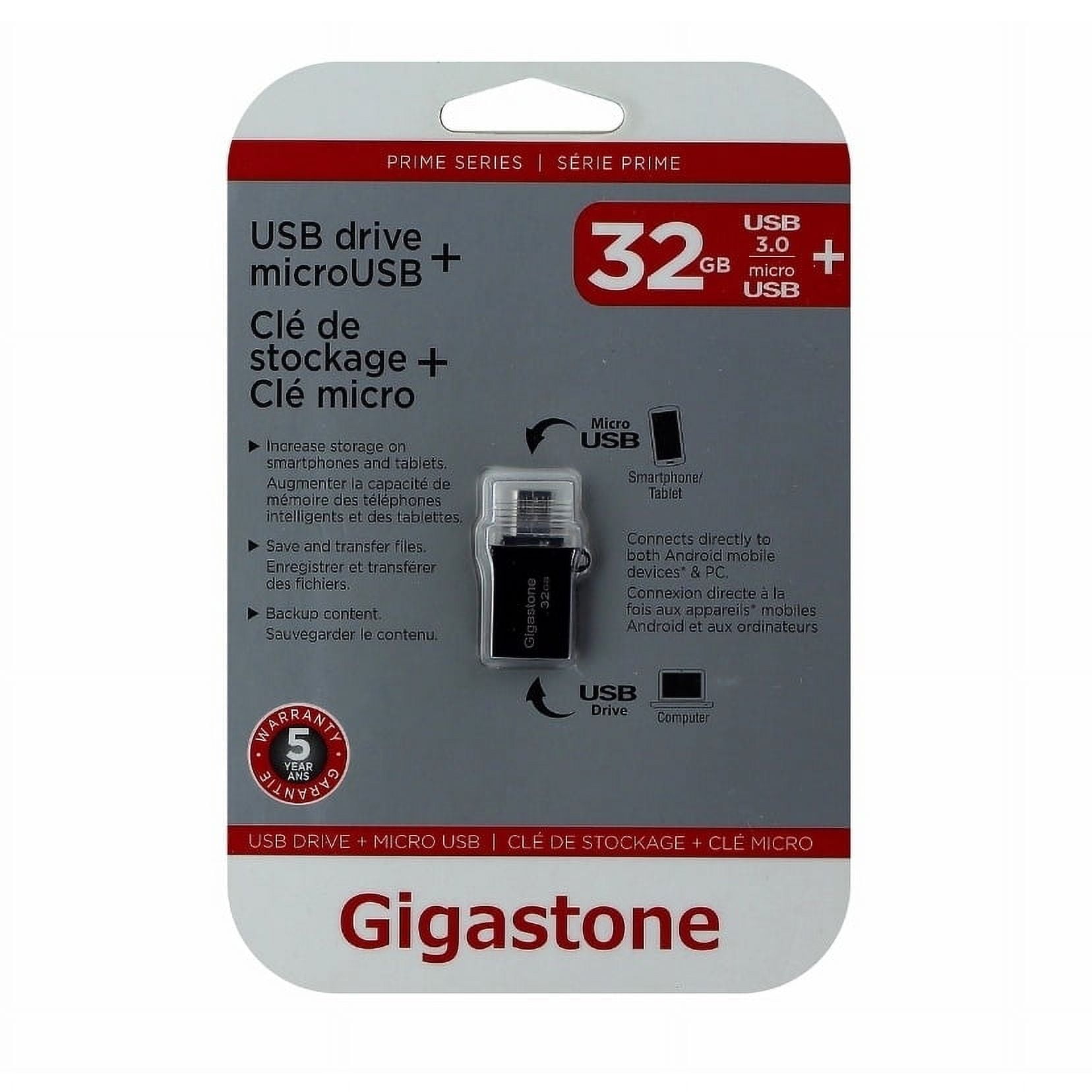 Gigastone OTG USB Drive Metal OTG 32GB USB 3.0 Flash Drive (GS-U332OTG ...