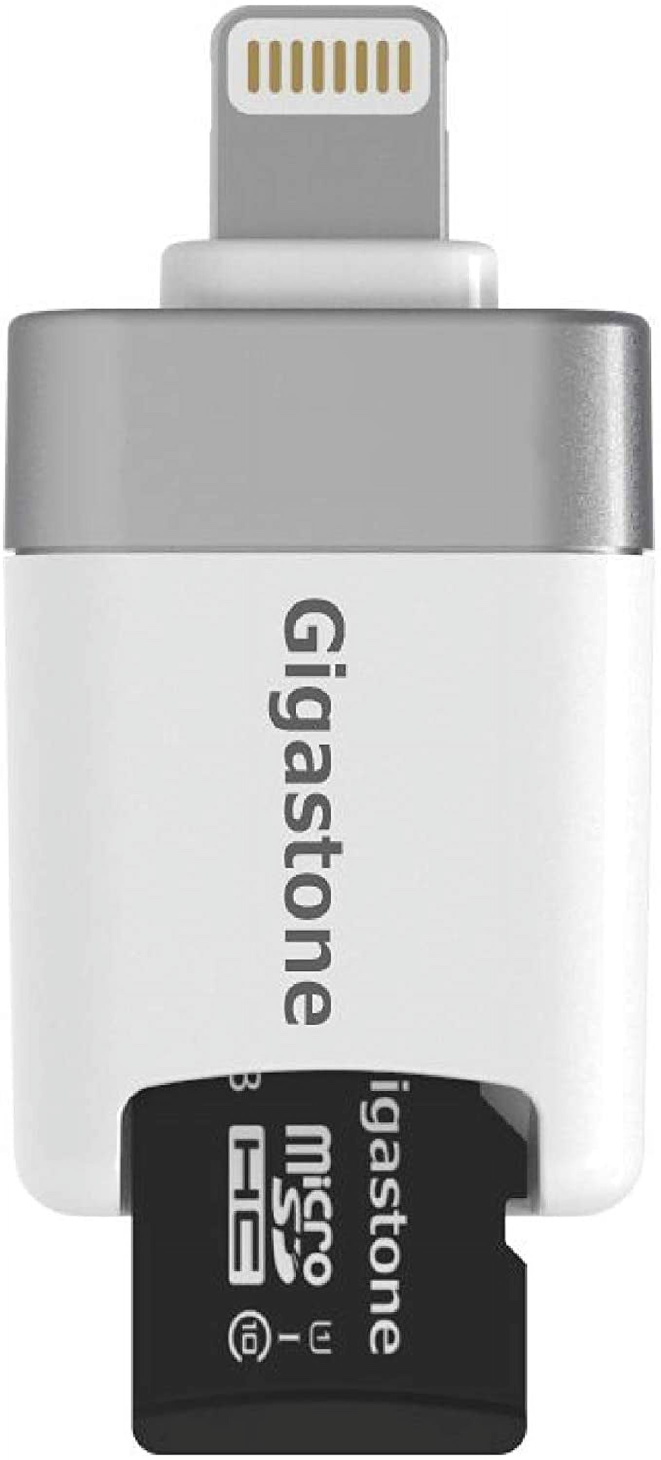Gigastone 16GB iPhone Flash Drive, MicroSD Reader, Lightning, iOS App ...