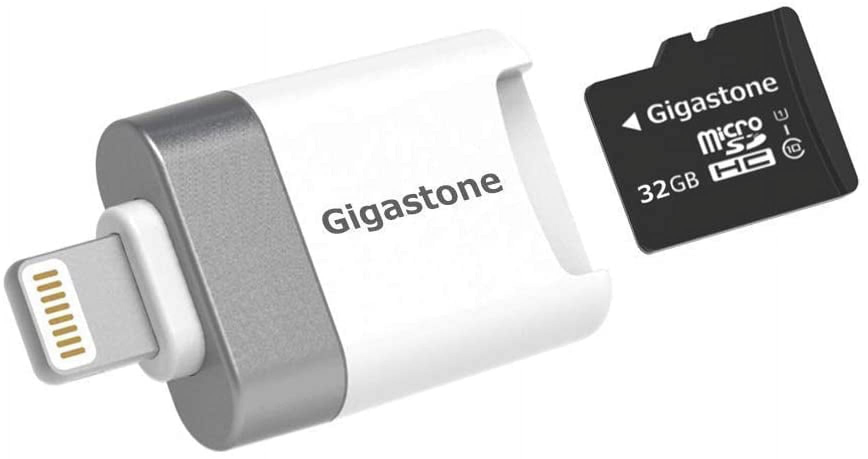 Gigastone iPhone Flash Drive w/ a 32GB card, MicroSD Card Reader ...