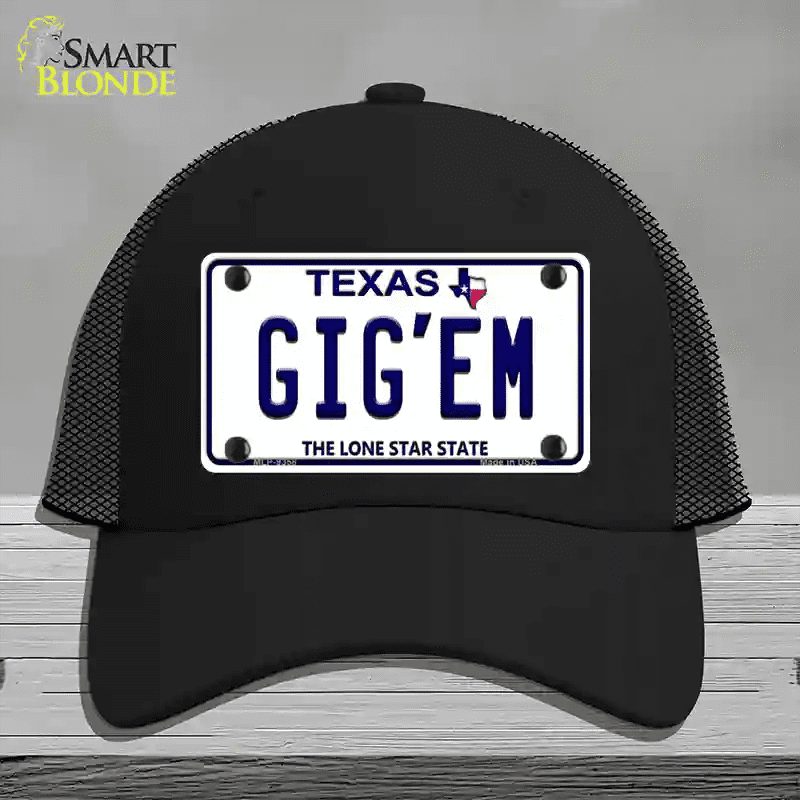 Gigem Texas Novelty License Plate Hat Mesh Black - Walmart.com