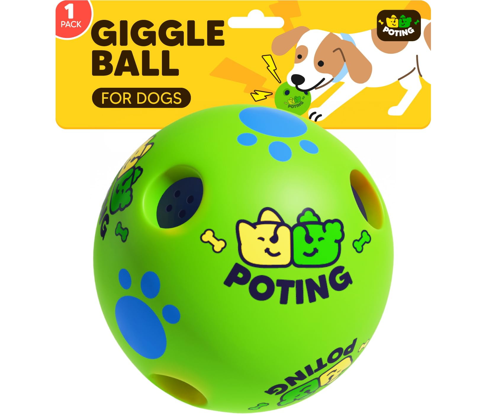 Giggle Ball For Dogs, Interactive Dog Toys, Funny Giggle Sound Toy Ball ...