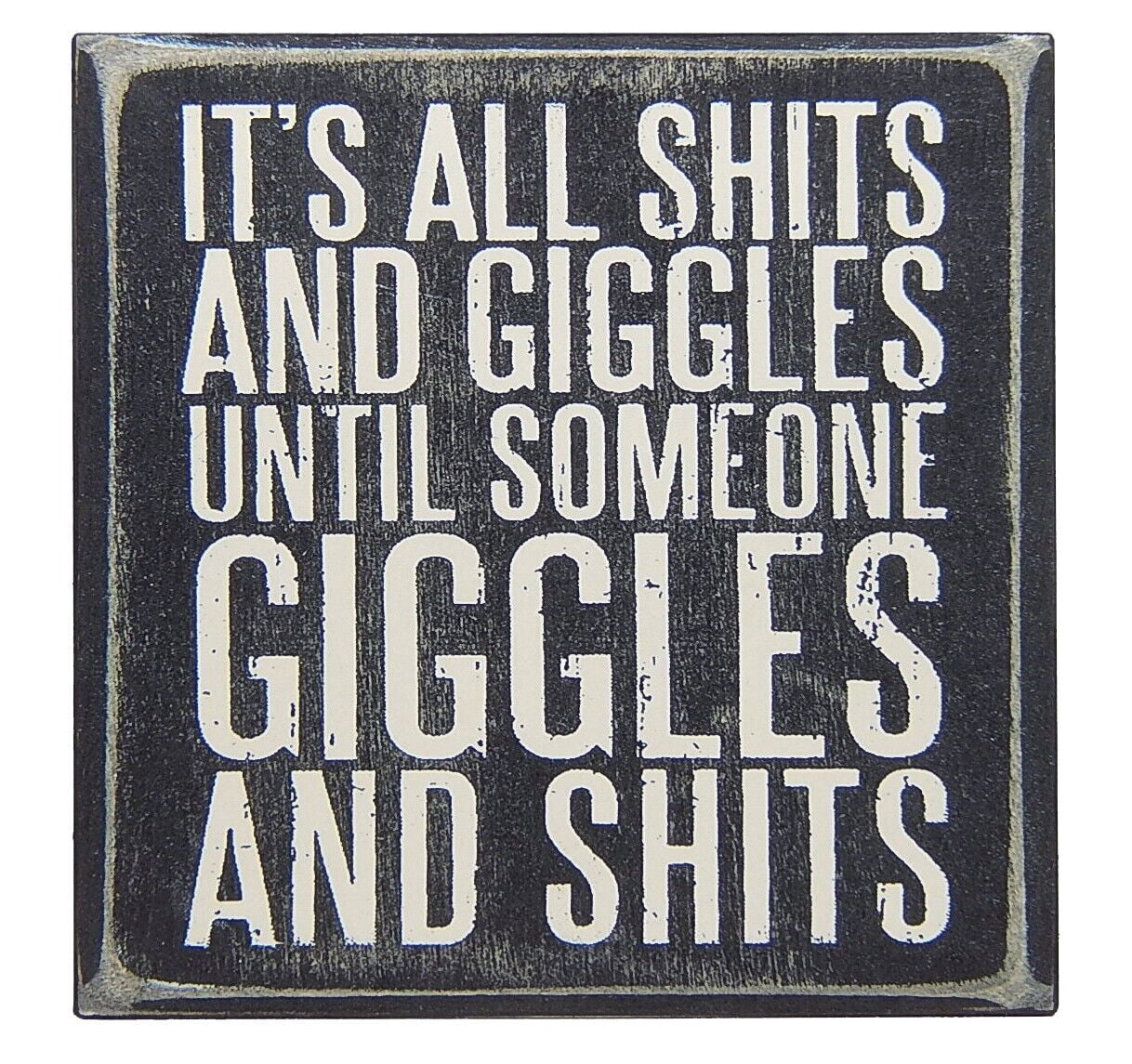 Giggles And Sh*ts Funny Bathroom Toilet Sign Shelf Sitter Wall Art ...