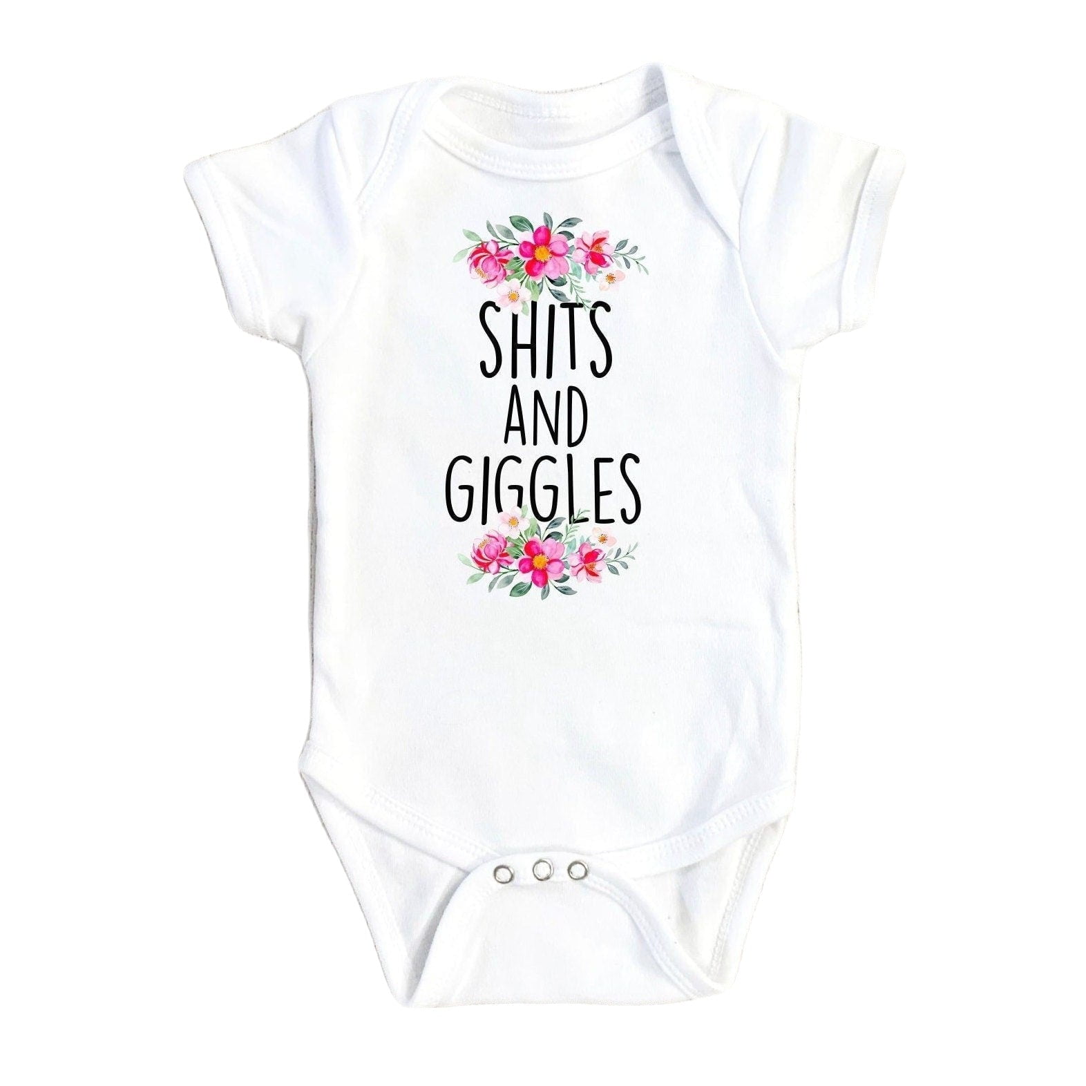 Giggles Floral - Baby Boy Girl Clothes Infant Bodysuit Funny Cute Newborn - Walmart.com