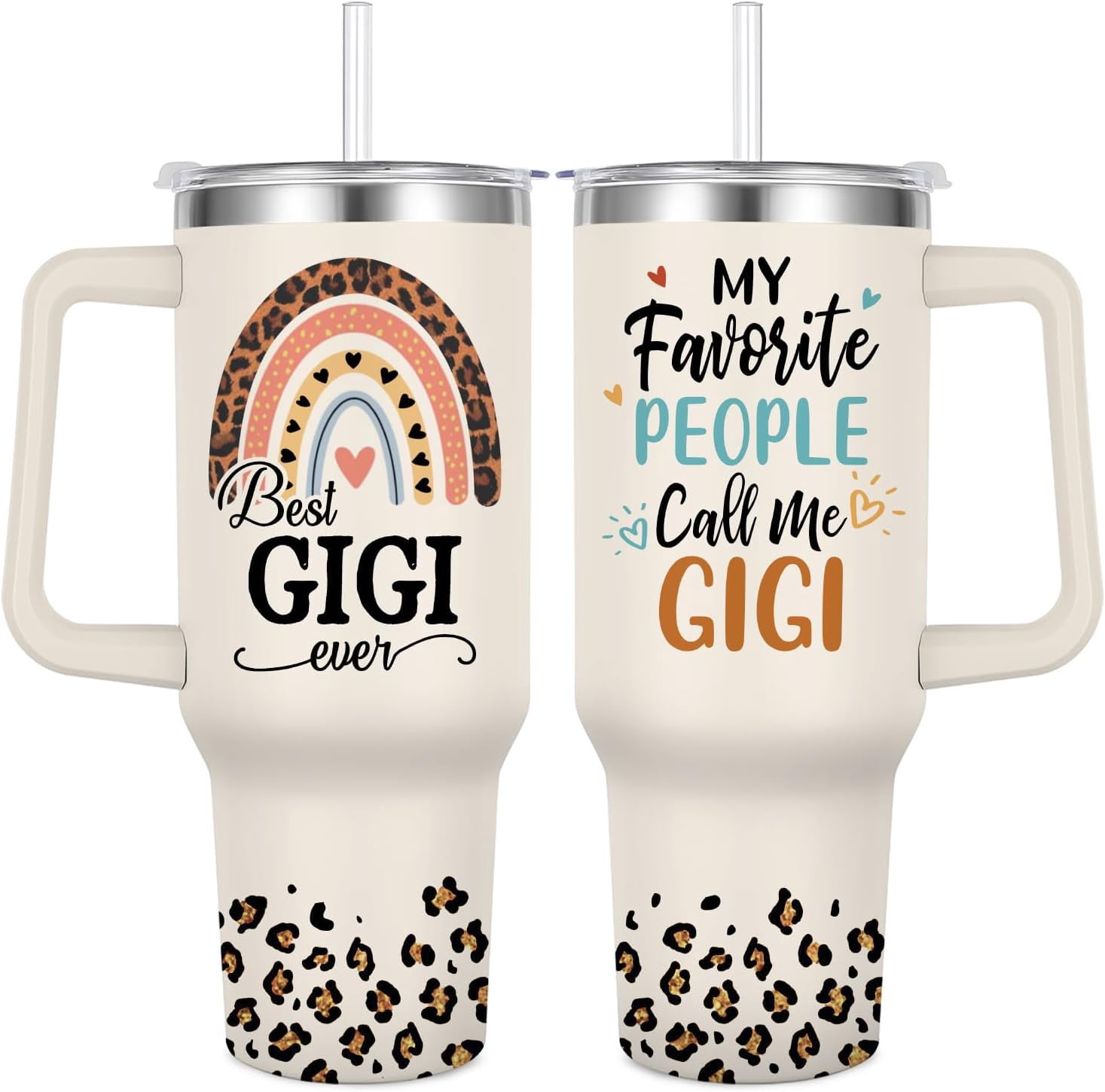 Gigi 40oz Tumbler with Handle & Straw, Stainless steel Insulated Gigi ...