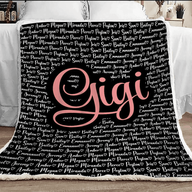 Gigi Blanket, Gigi Blanket With Grandkids Names, Gigi We Hugged This ...