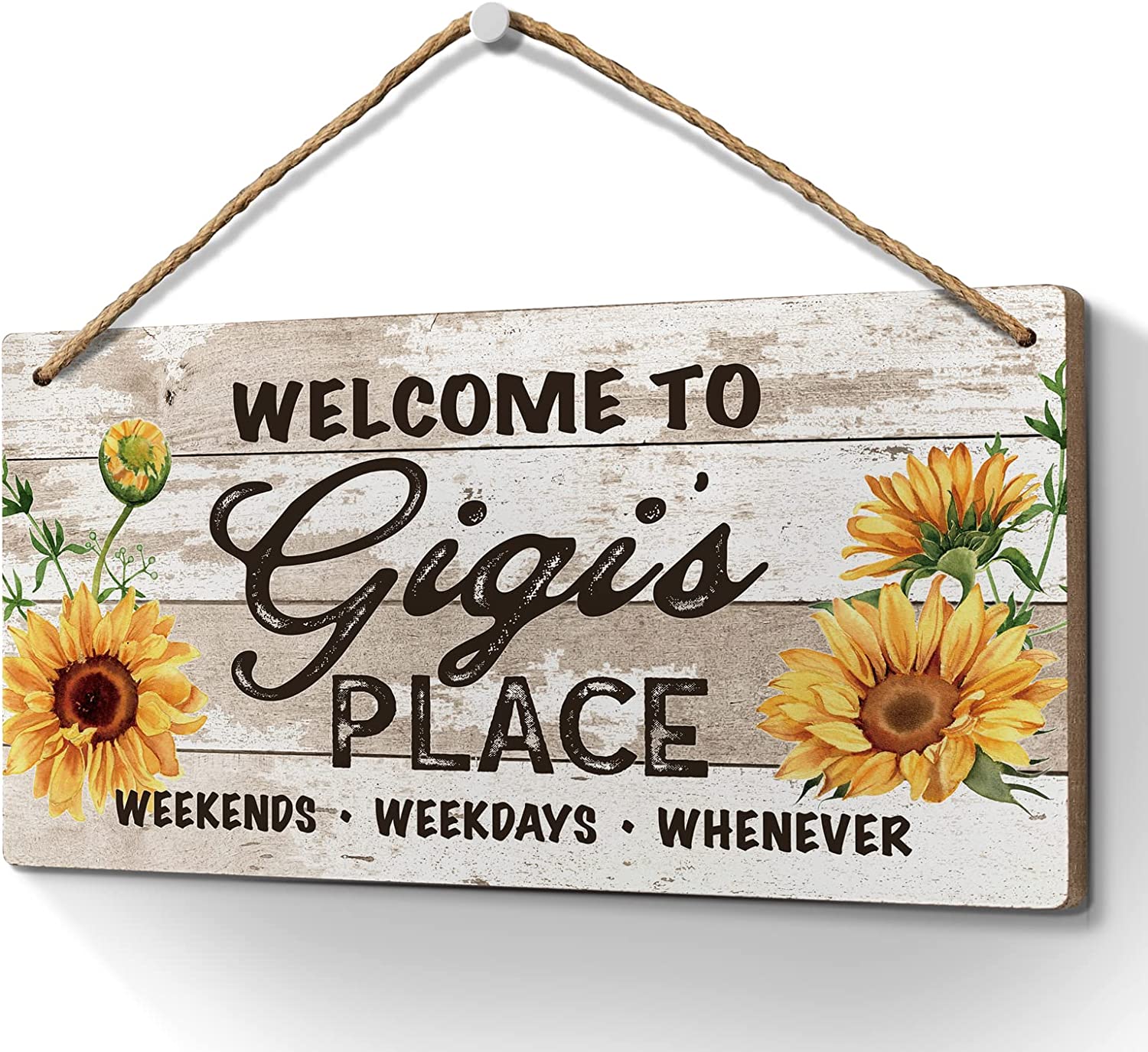 Gigi Gifts for Grandma,Welcome to Gigi's Place Sign 10x5 Inch,Retro ...