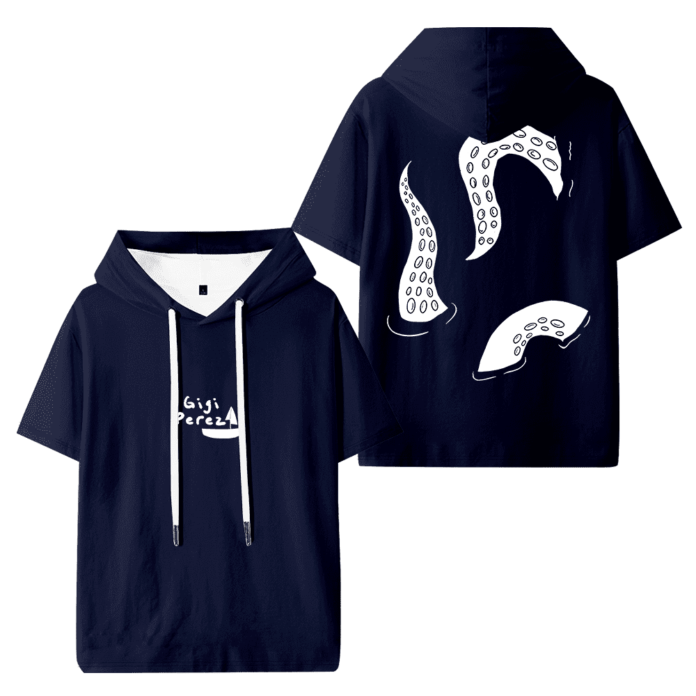 Gigi Perez Big Squid Arms Hooded T-shirt Unisex Short Sleeve Tee Casual ...