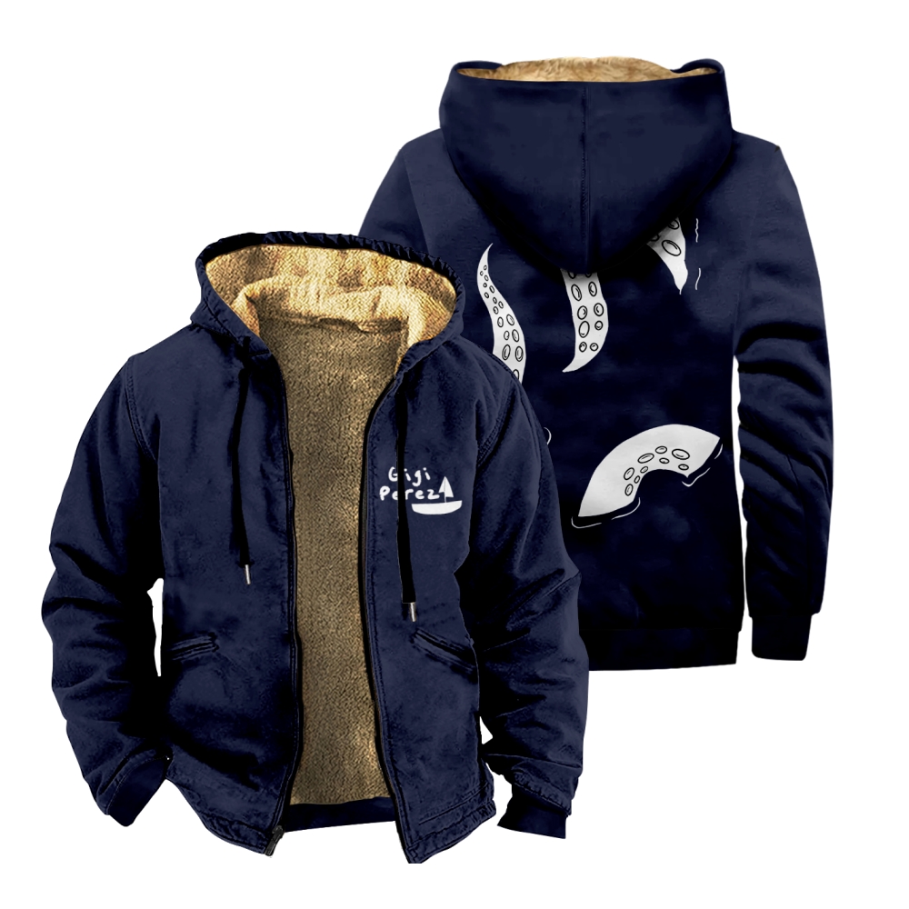 Gigi Perez Big Squid Arms Zipper Jacket Long Sleeve Winter Parka Women ...