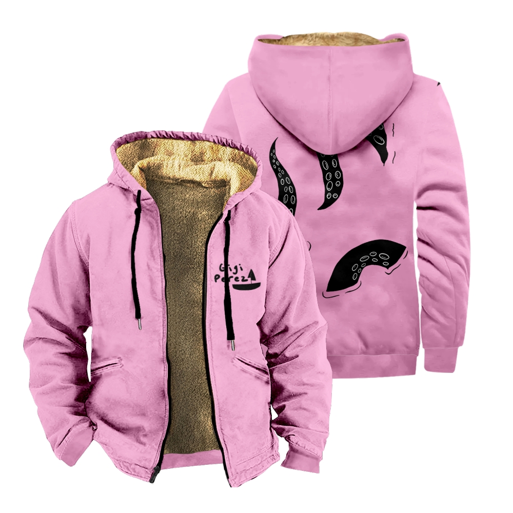 Gigi Perez Big Squid Arms Zipper Jacket Long Sleeve Winter Parka Women ...
