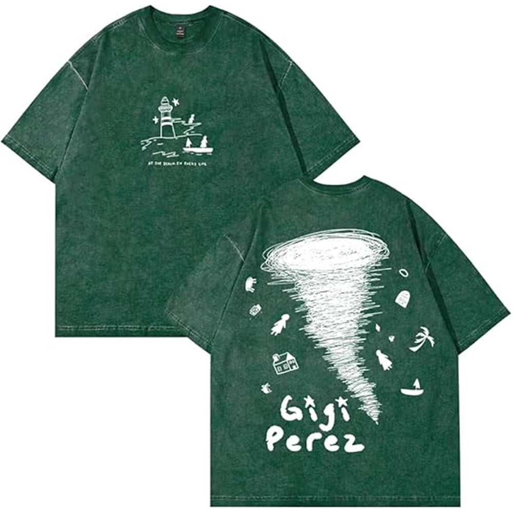 Gigi Perez Merch T-Shirt Vintage Washed Denim T-shirt Neutral Summer ...