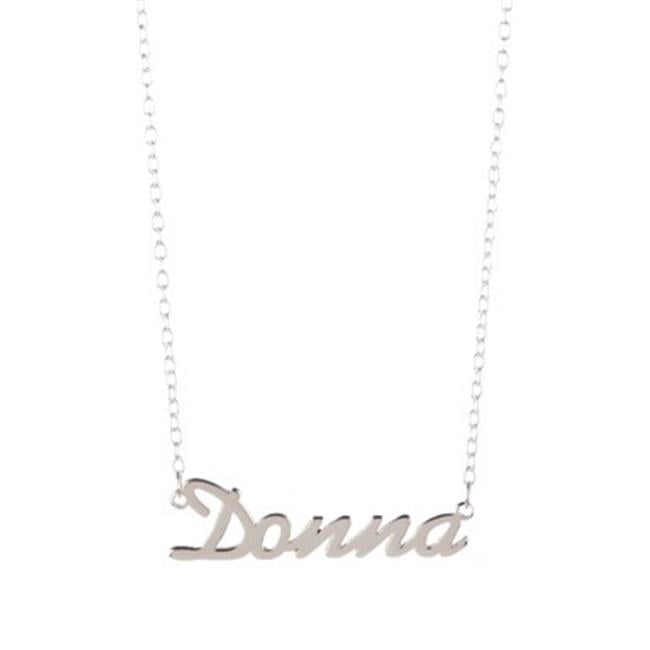 Gigi and Leela SP328 Sterling Silver Necklace - Donna Nameplate ...