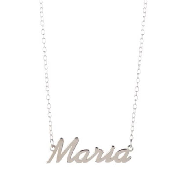 Gigi and Leela SP328 Sterling Silver Necklace - Maria Nameplate ...