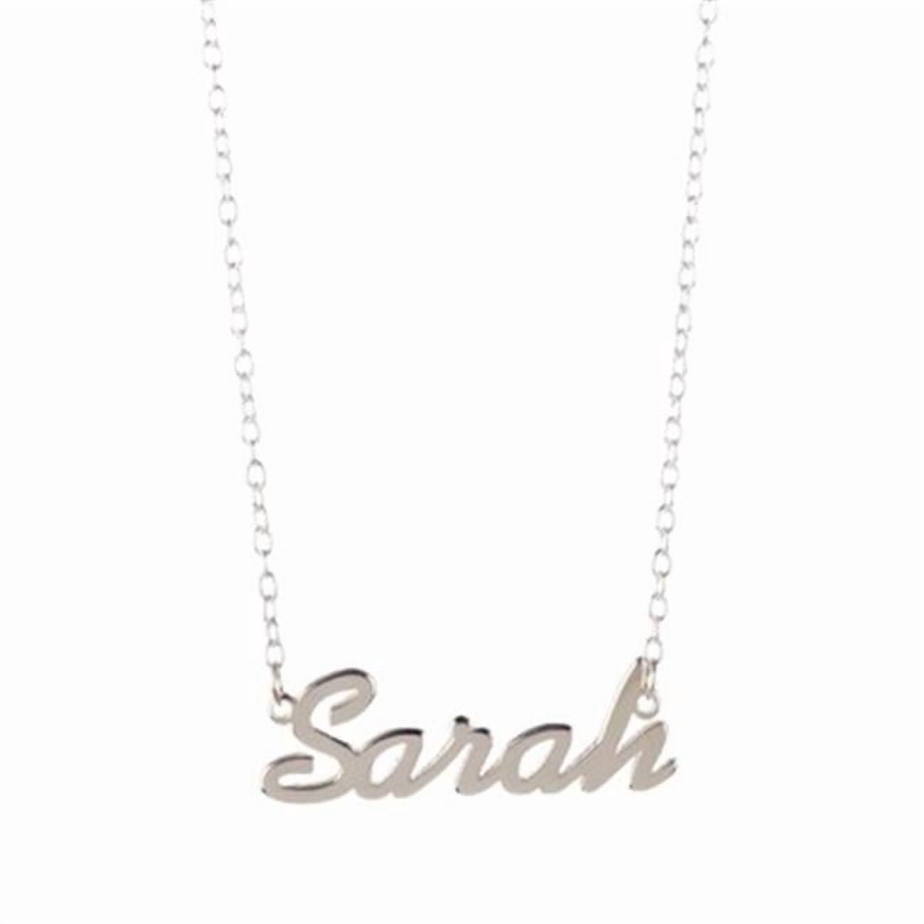 Gigi And Leela Sp328 Sterling Silver Necklace Sarah Nameplate