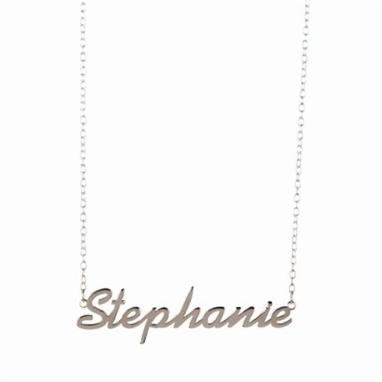 Gigi and Leela SP328 Sterling Silver Necklace - Stephanie Nameplate ...
