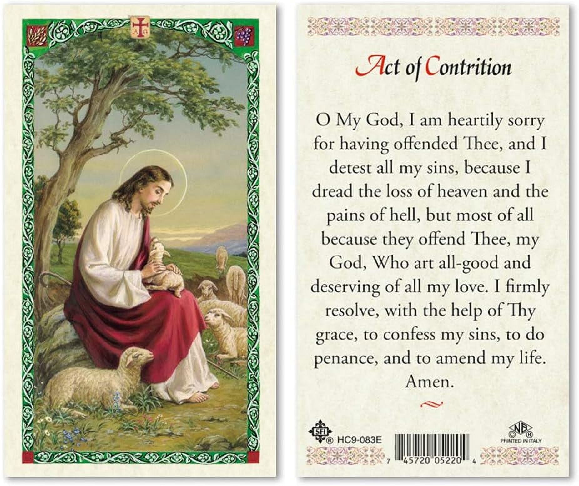 Gigi's Classy Kid's Act of Contrition Laminated Prayer Cards Prayer ...