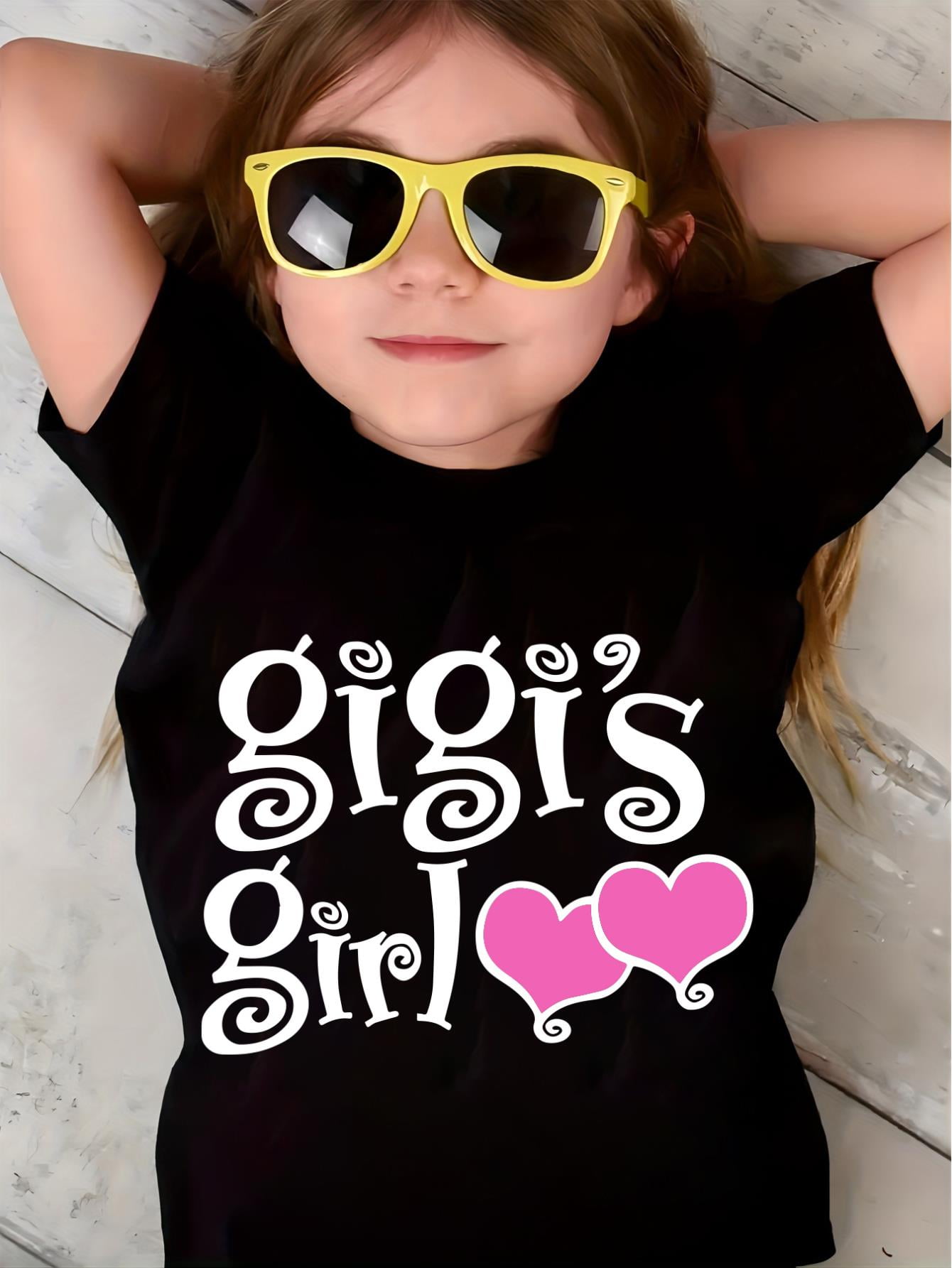 Gigi's Girl" Girls' Cotton T-Shirt | 100% Cotton Knit | Round Neck ...