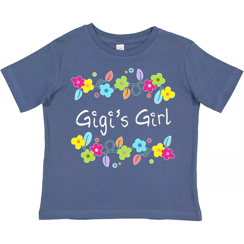 Gigis Girl- Bright Flowers Toddler T-Shirt Family Grandma Gigi Gran ...