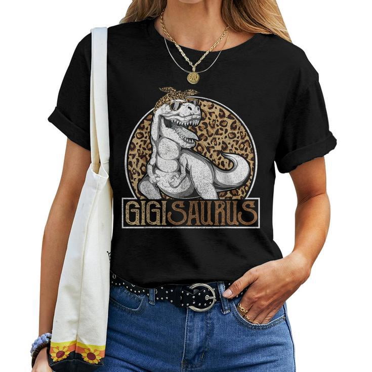 Gigisaurus Dinosaur Gigi T-Shirt, Leopard Print Gigi Grandma Shirt, Fun ...