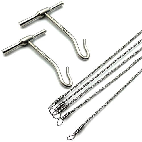 Gigli Saw Wire and Handle Set, Includes 2 Handles & 5 Saw Wires ...