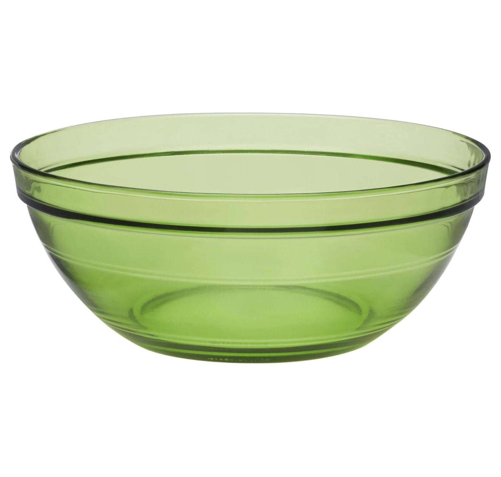 Gigogne Glass Stackable Mixing Bowls/Prep Bowls Set of 6, Green. 1½ qt ...