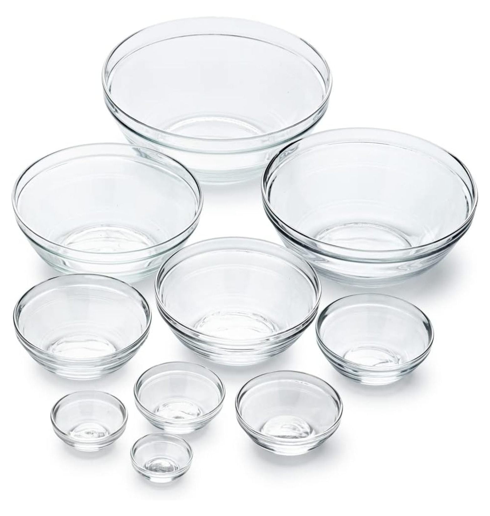 Gigogne Stackable Glass Mixing Bowl Set, 10 Piece - Walmart.com