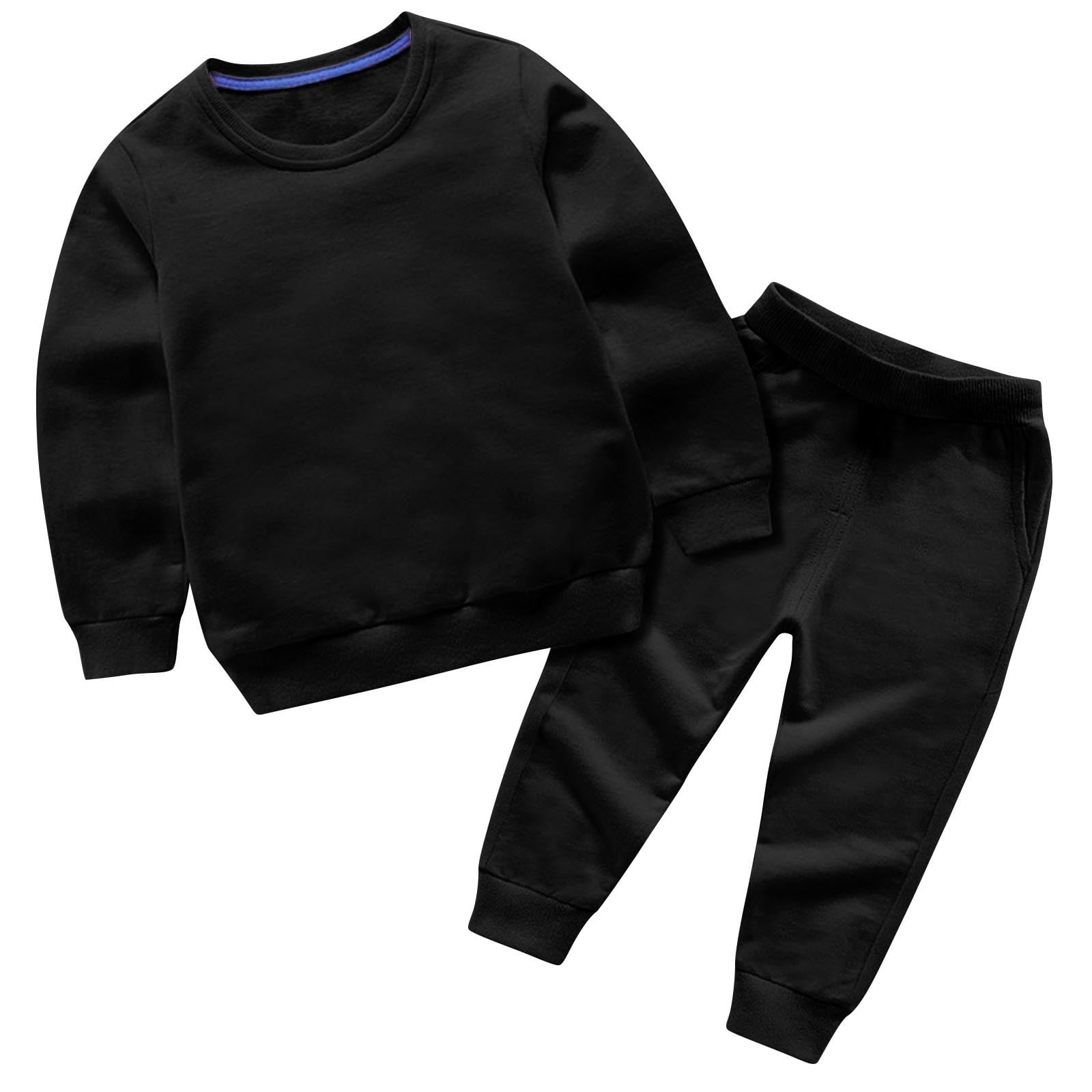 GigrtiJin 0-13 Years Baby Toddler Kids Sport Set Solid Color Sweatshirt ...