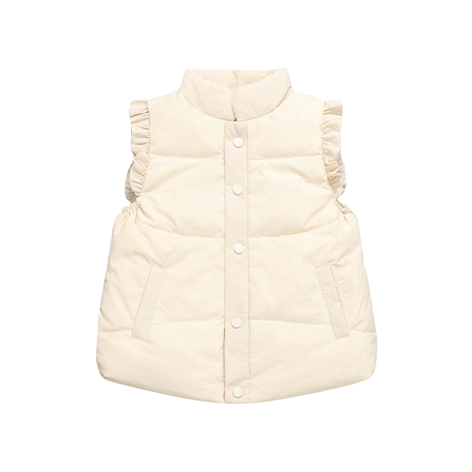 GigrtiJin 2-10 Years Toddler Kid's Down Vest Jacket Solid Color Stand ...