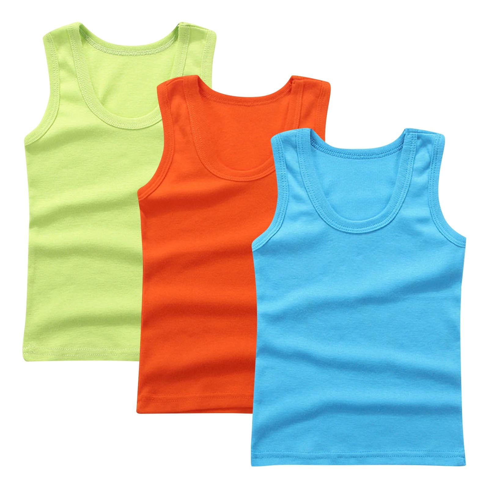 GigrtiJin 2-14 Years Toddler Kid's Multipack Cotton Tank Tops Solid ...