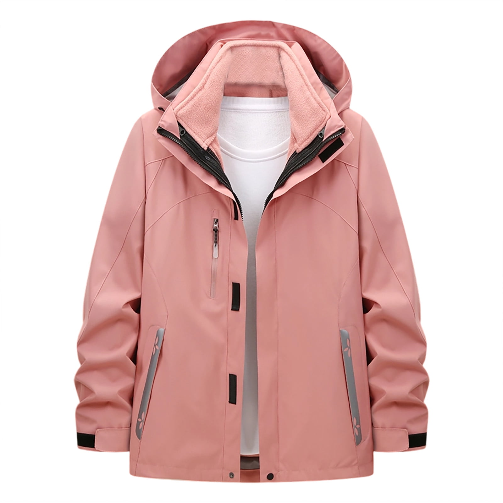 GigrtiJin Men's Windbreakers Color Block Hooded Full Zip Long Sleeve ...