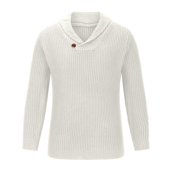 GigrtiJin Mens Cable Knit Sweaters Fashion Casual Long Sleeve Shawl ...