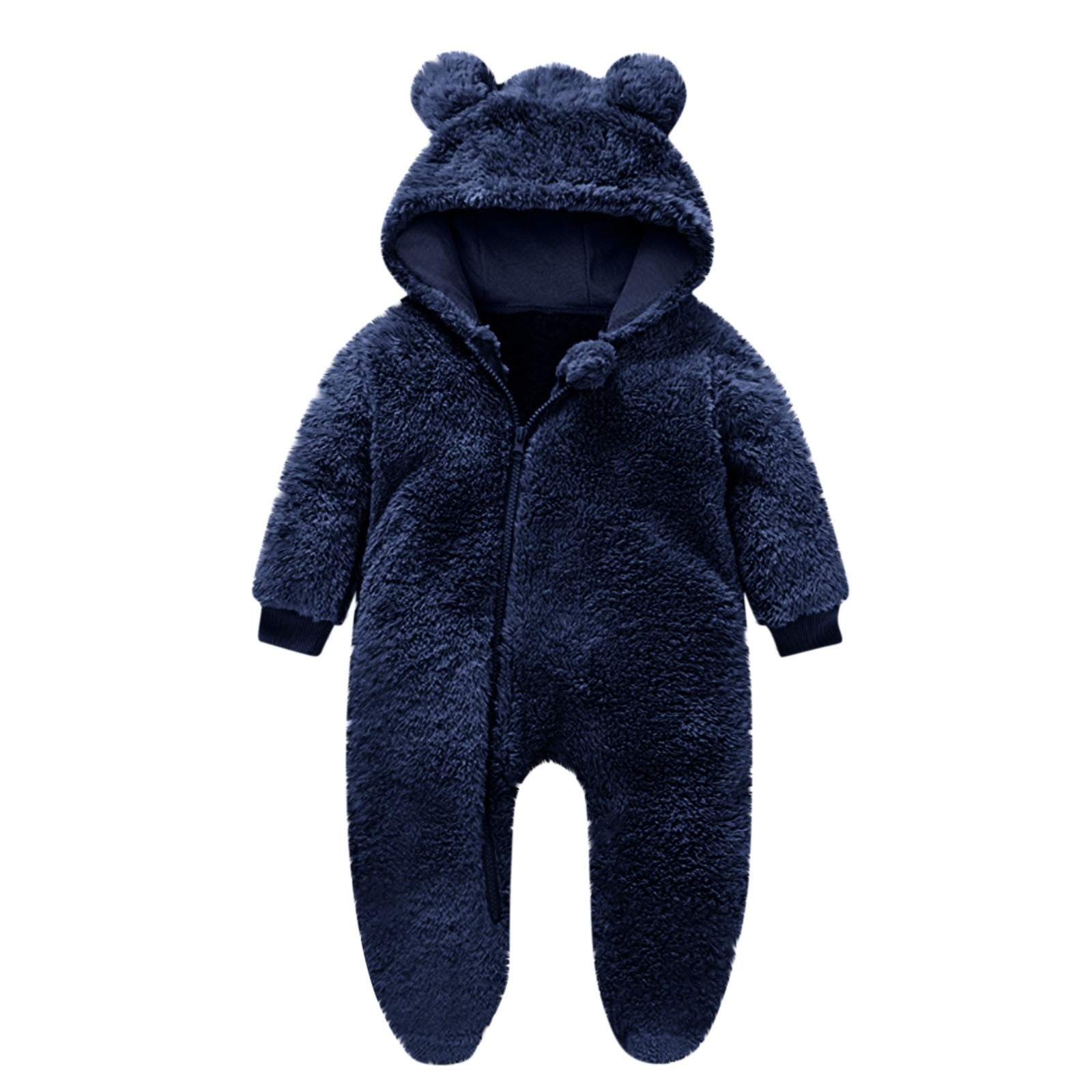 GigrtiJin Newborn Baby Bear Onesie Outfit Suit Girls Boys Fleece Jumpsuit Romper Hooded Winter ...