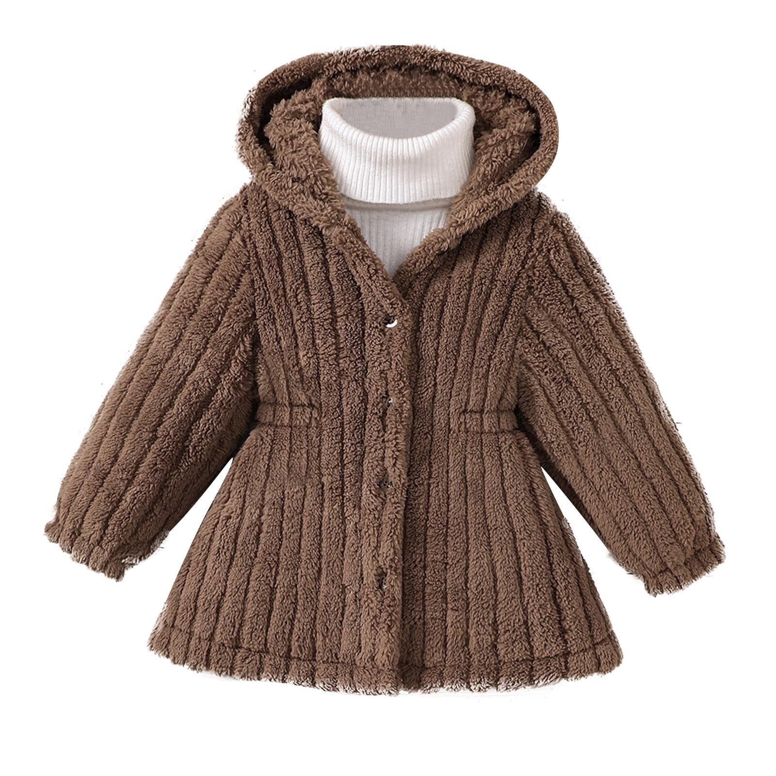 GigrtiJin Toddler Kid Winter Fuzzy Hoodies Baby Girls Boys Long Sleeve Fleece Jacket Casual Warm ...