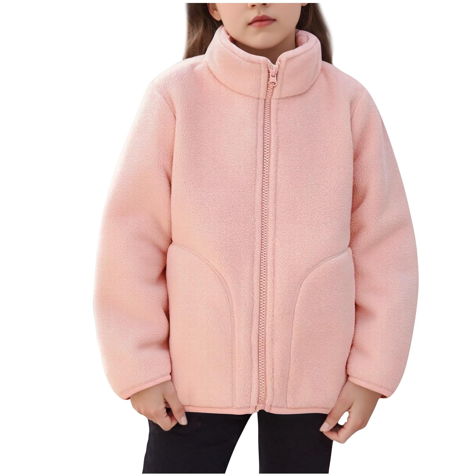 GigrtiJin Toddler Kids Base Jacket Solid Color Stand Collar Long Sleeve ...