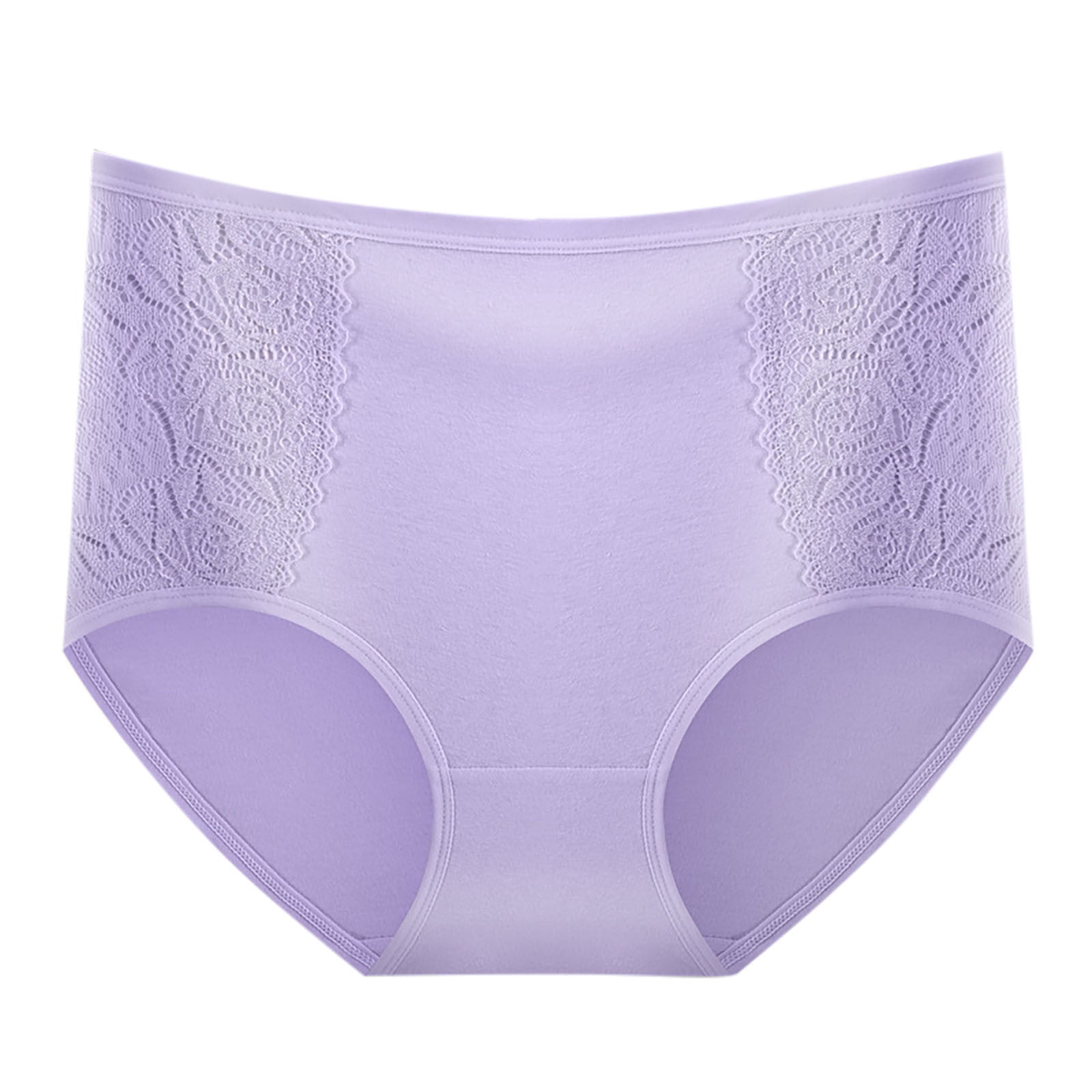GigrtiJin Women's High Waisted Cotton Underwear Floral Lace Seamless ...