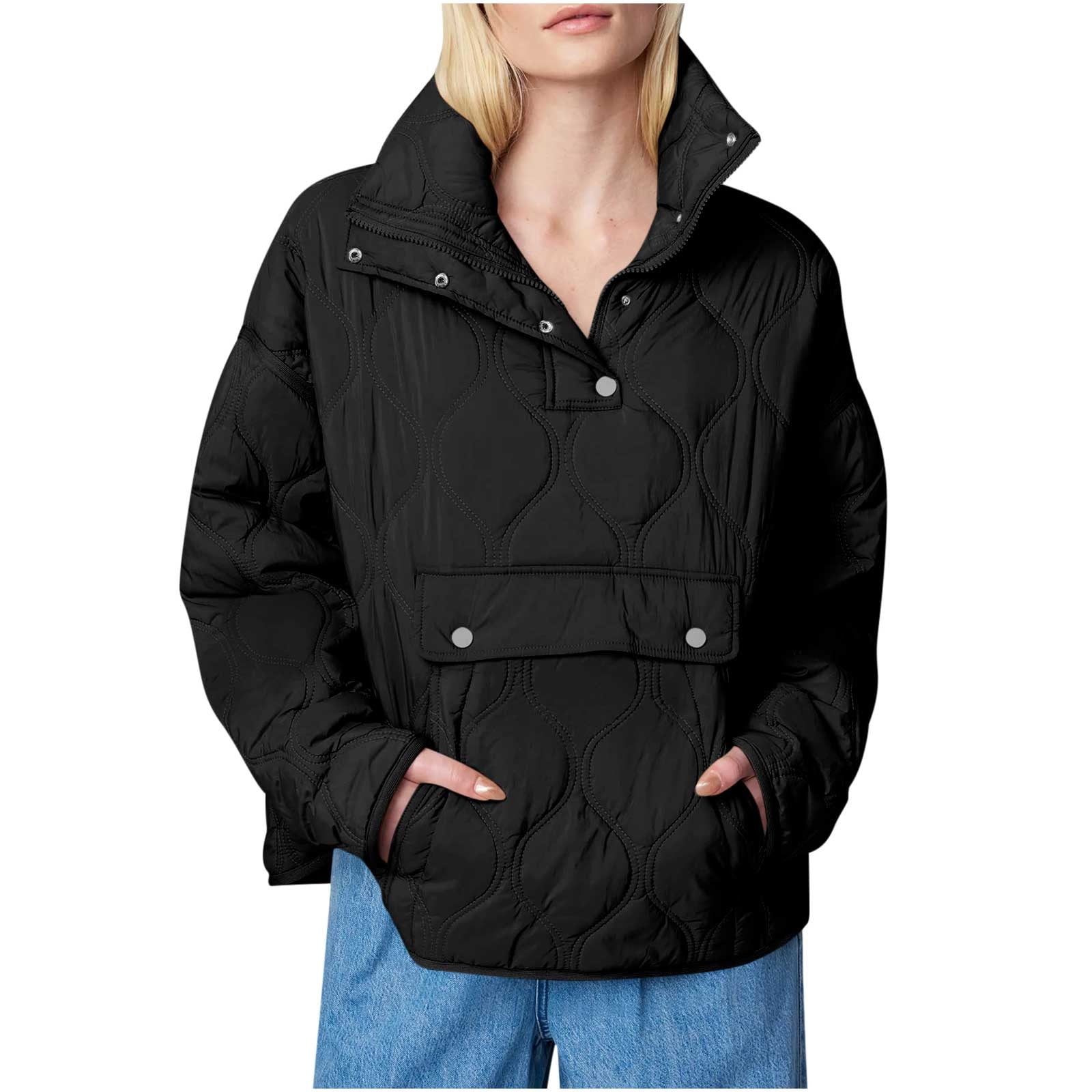 GigrtiJin Womens Puffer Jackets Pullover Quilted Lightweight Jacket ...