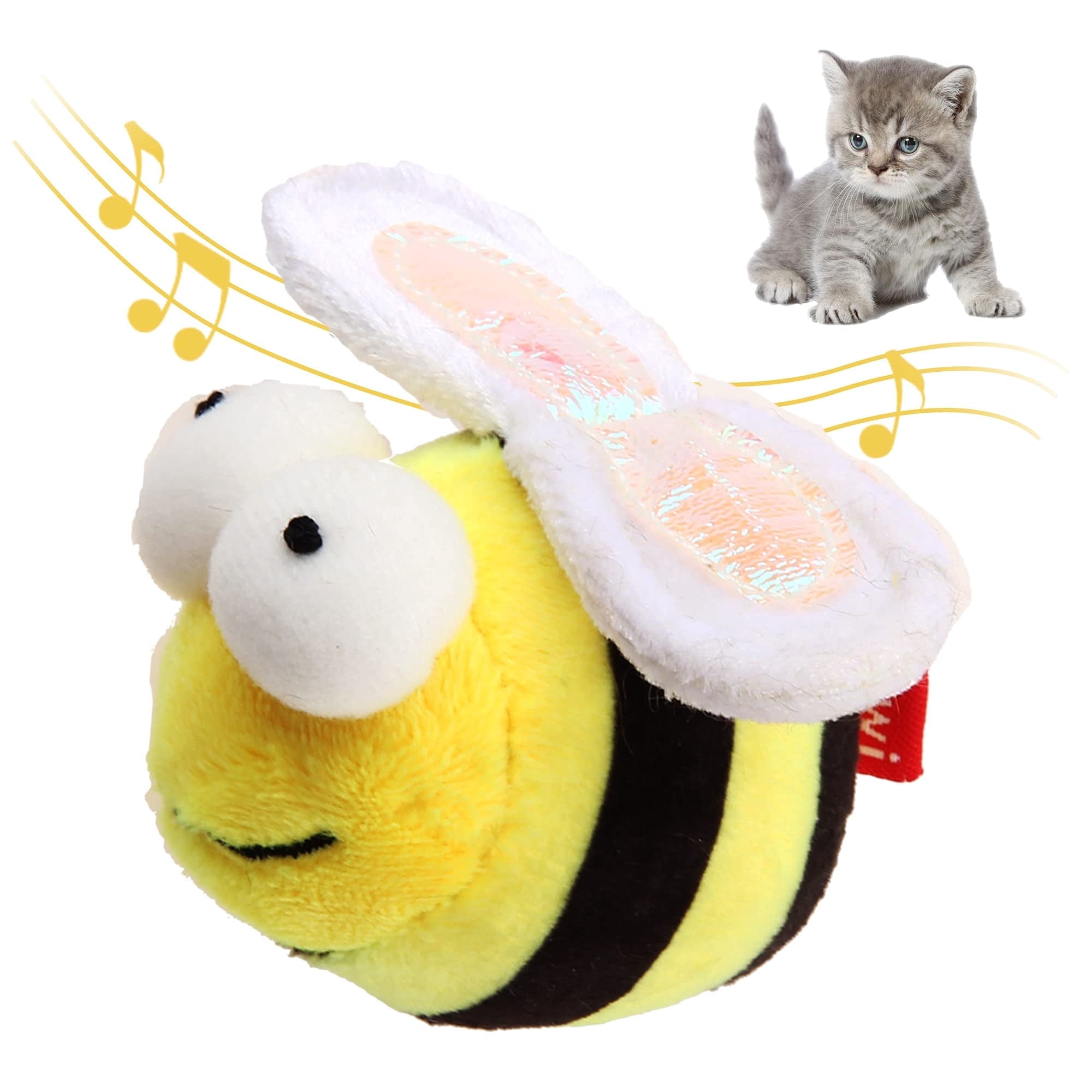 GiGwi Chirpy Bee Sound Toy for Cats, Interactive Squeaking Cat Toy ...