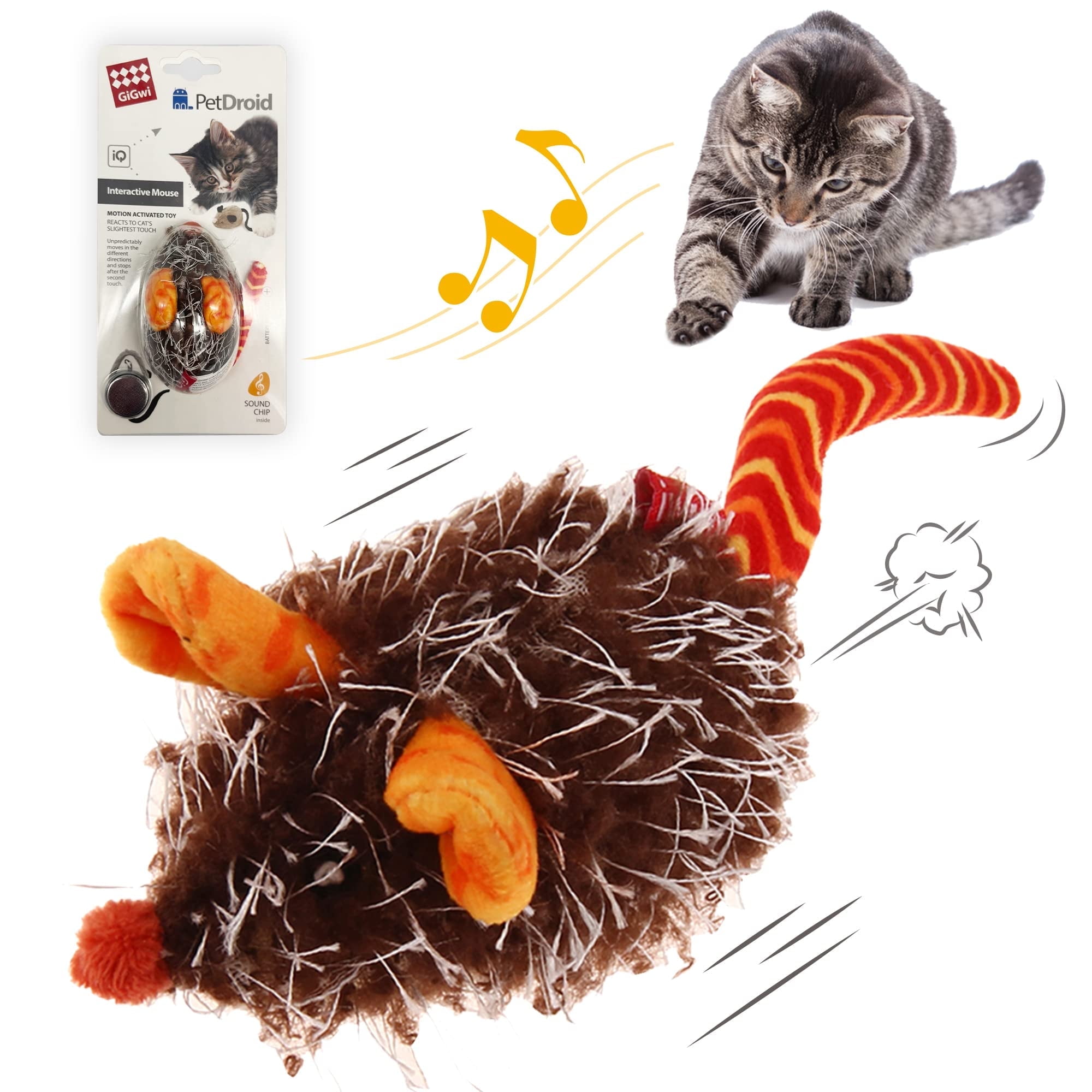 Gigwi Interactive Cat Toy Moving Mouse, Automatic Cat Toy Mice ...