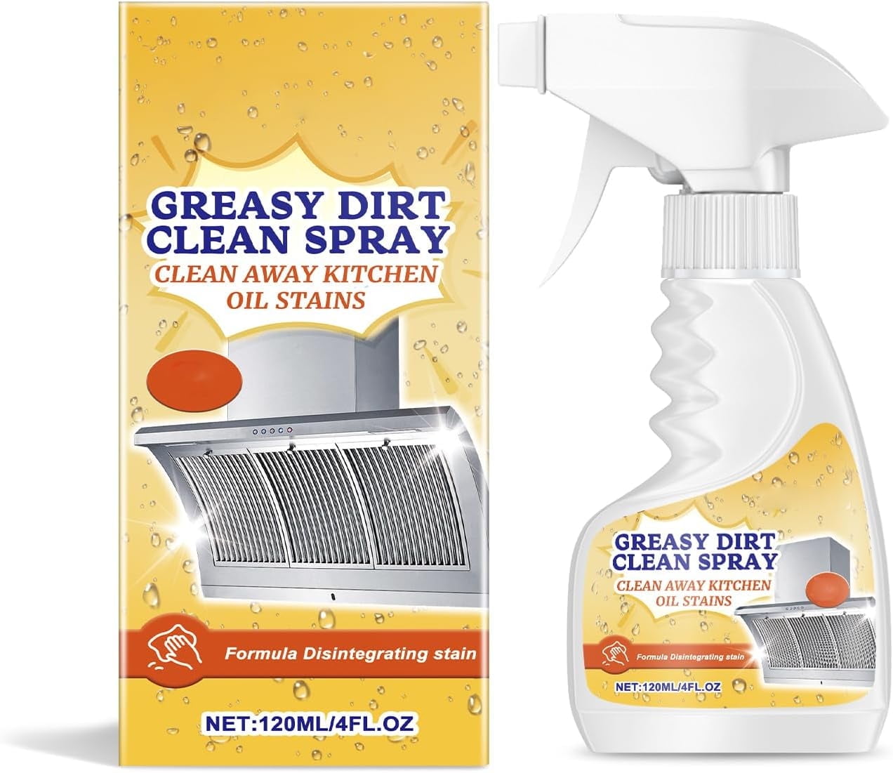 Heavy Oil Cleaner, 120ml Heavy Oil Grease Removal Spray and Multi ...