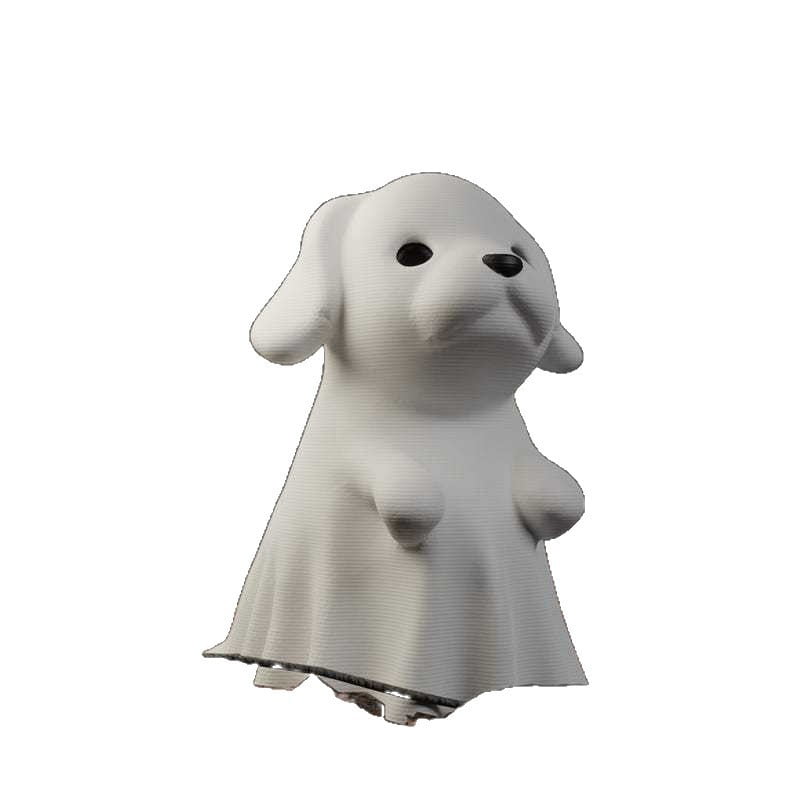 Giisxs Halloween Ghost Cat Dog Statue, 3D Printed Spooky Cute Ghost ...