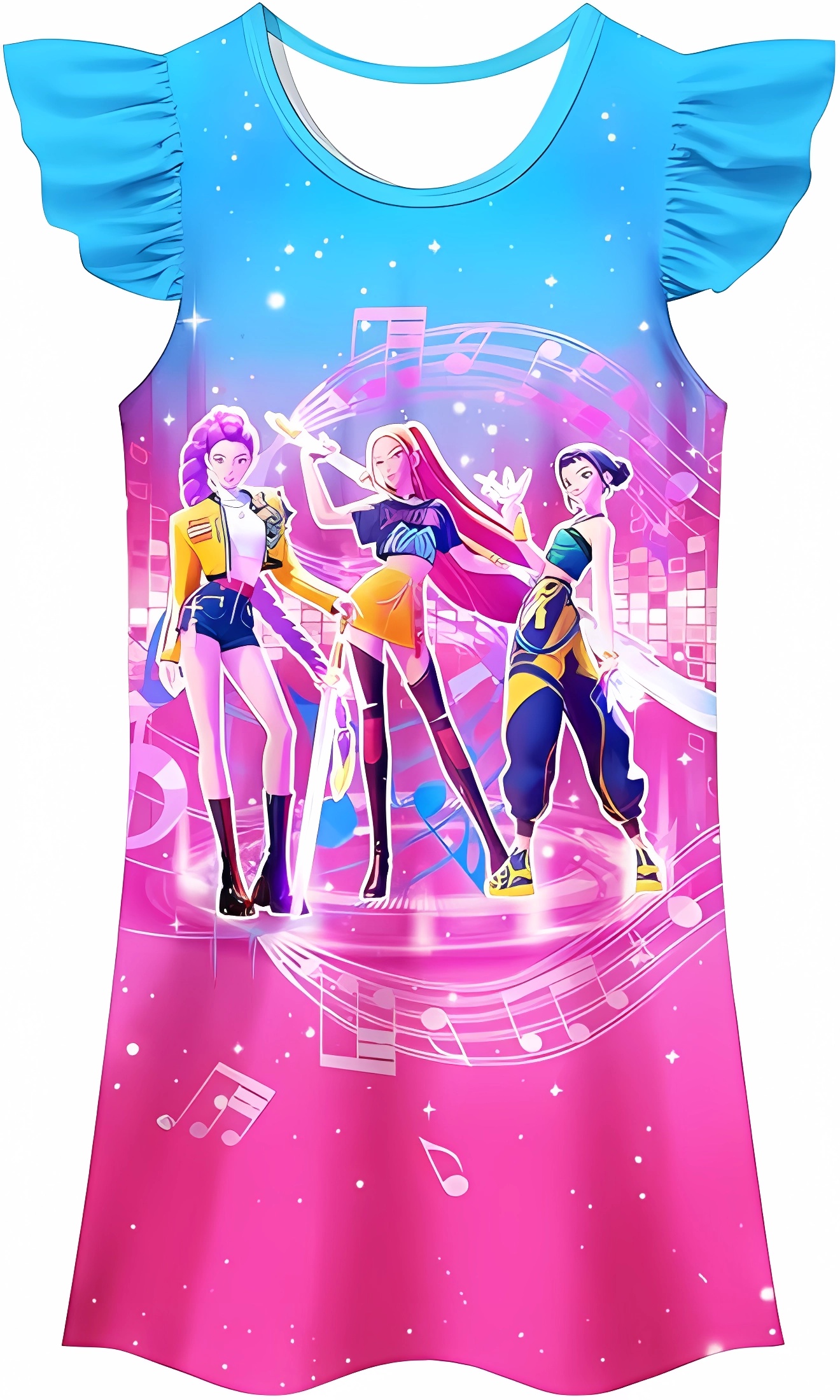 Giisxs Kpop Demon Hunters Pajamas Dress One Piece Girls Princess Anime ...