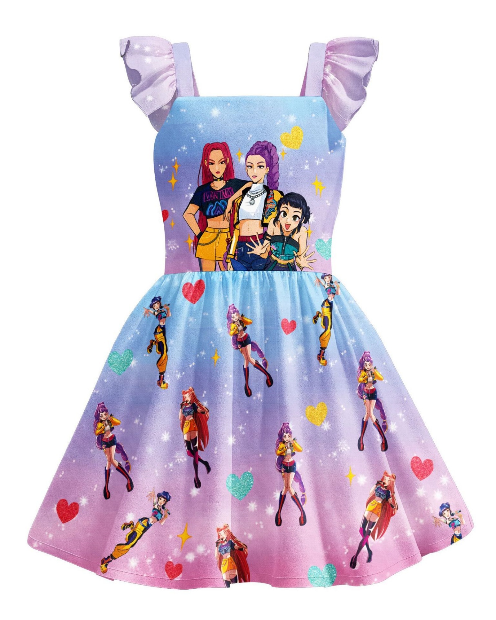 Giisxs Kpop Demon Hunters Pajamas Dress One Piece Girls Princess Anime ...