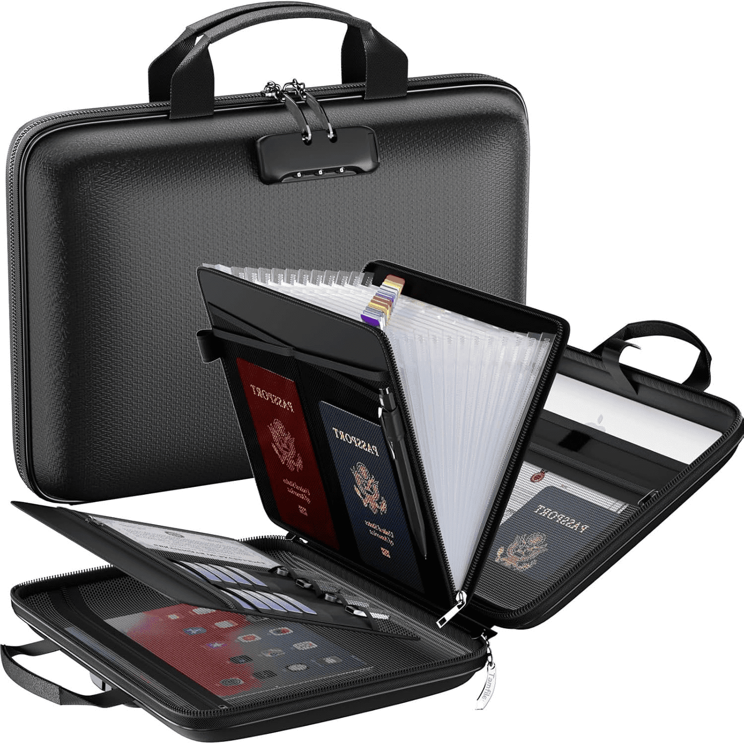 Gijjgole Fireproof Document Box with Lock, Hard-Shell Case Fireproof ...