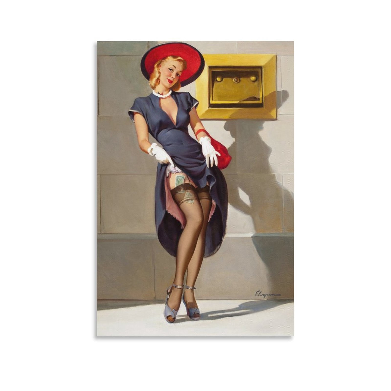 Gil Elvgren Vintage 1950s Pi N Up Girl Sexy Illustration Print 101