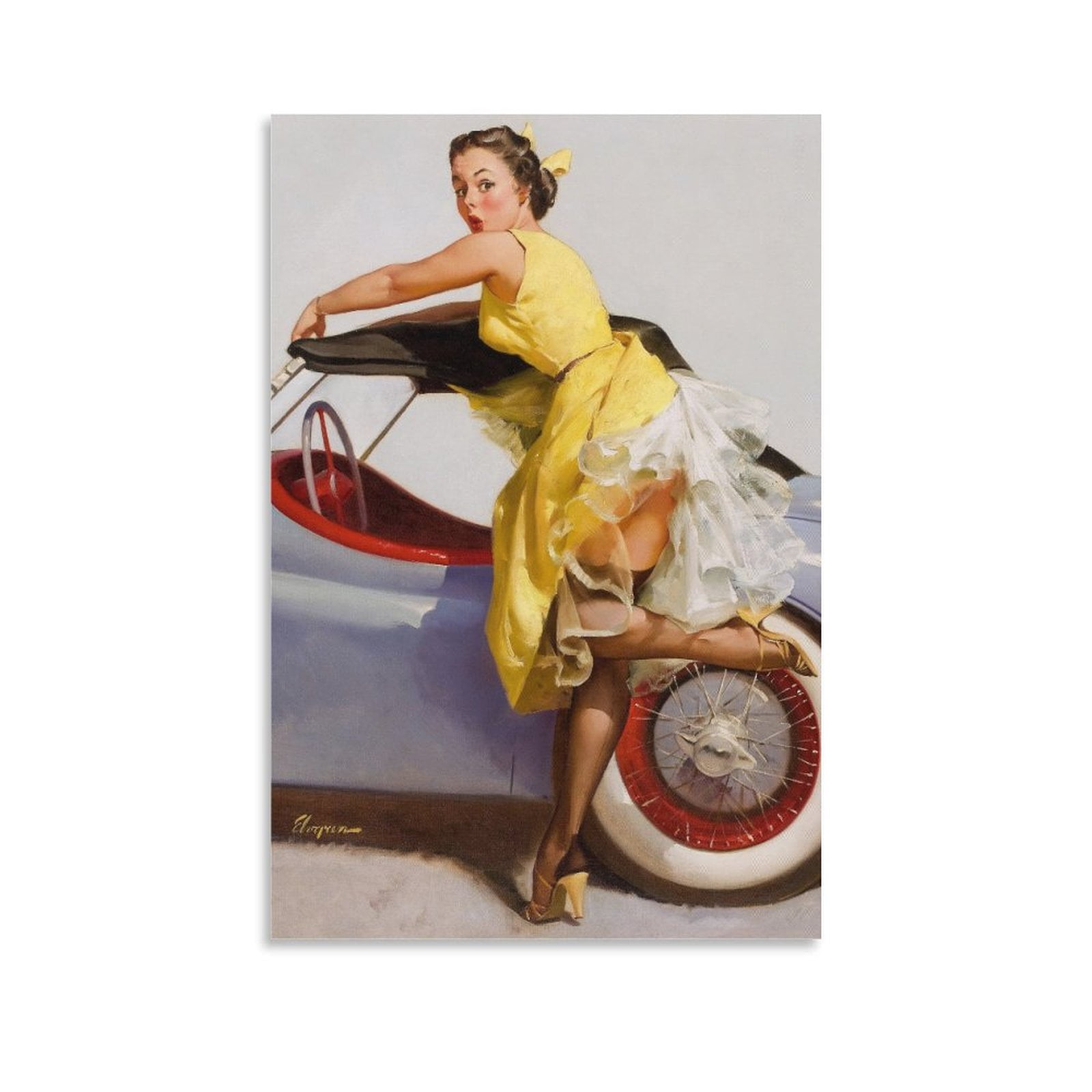 Gil Elvgren Vintage 1950s Pi-n-Up Girl Sexy Illustration Print (12 ...