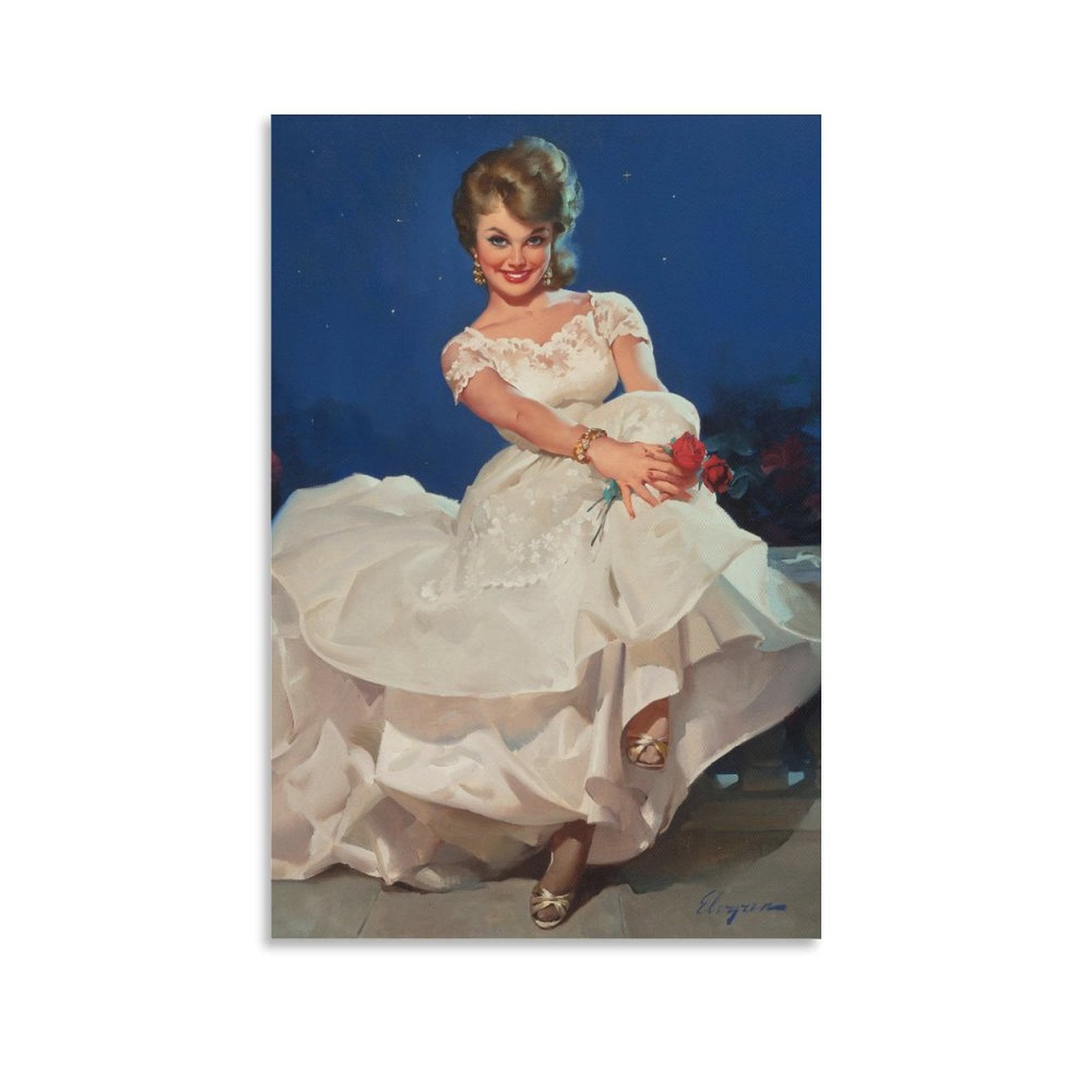 Gil Elvgren Vintage 1950s Pi-n-Up Girl Sexy Illustration Print (121 ...