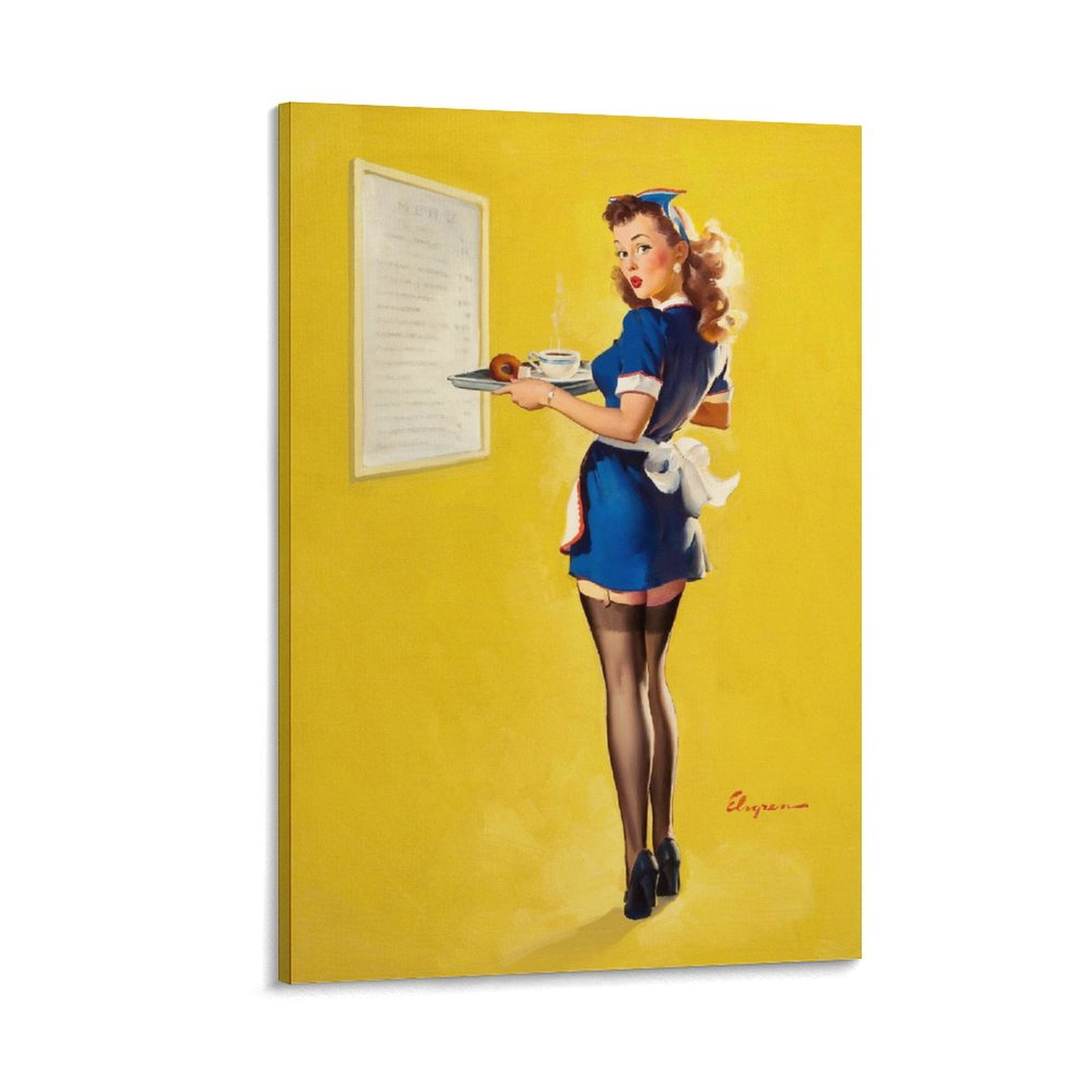 Gil Elvgren Vintage 1950s Pi-n-Up Girl Sexy Illustration Print (16 ...