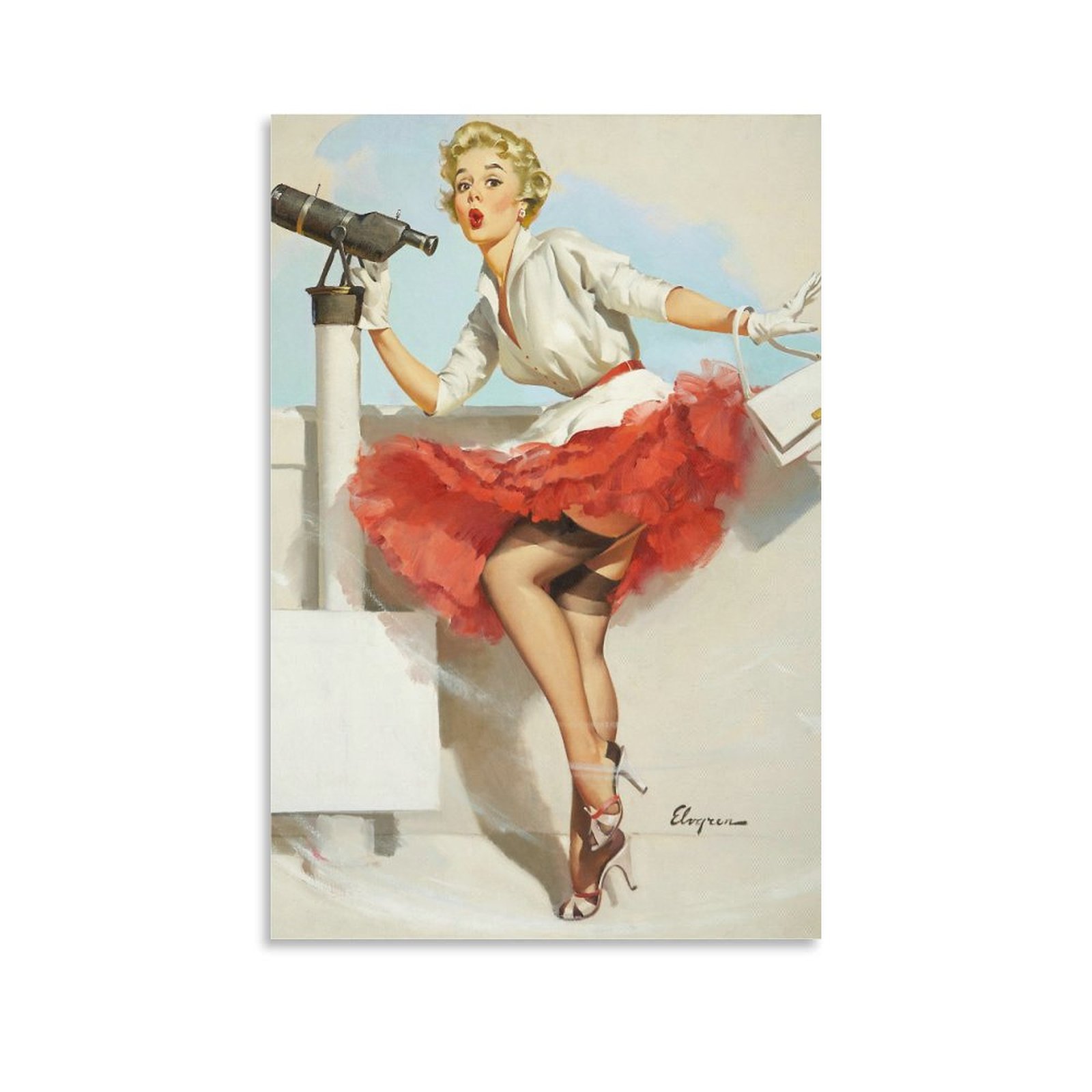 Gil Elvgren Vintage 1950s Pi N Up Girl Sexy Illustration Print 28