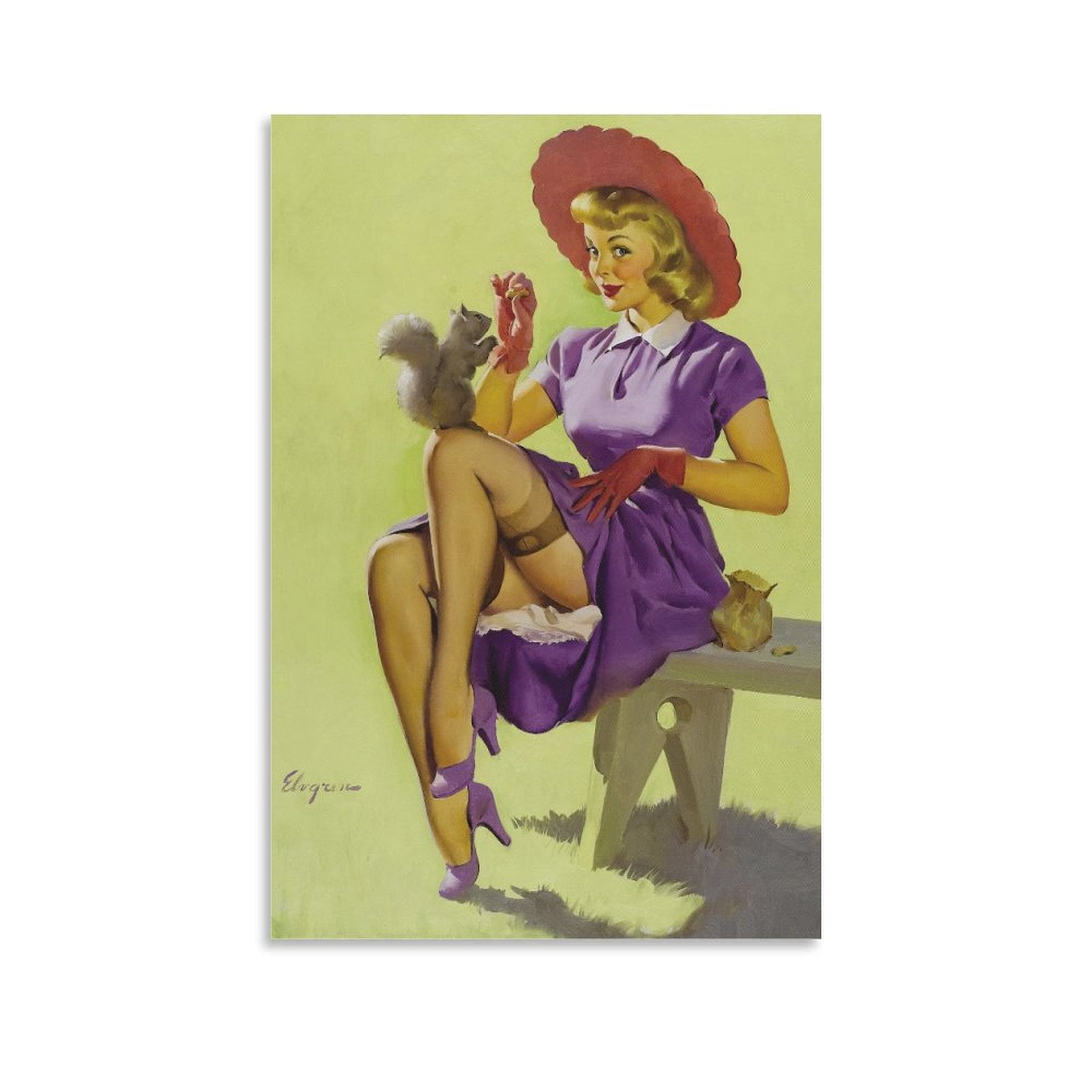 Gil Elvgren Vintage 1950s Pi N Up Girl Sexy Illustration Print 37