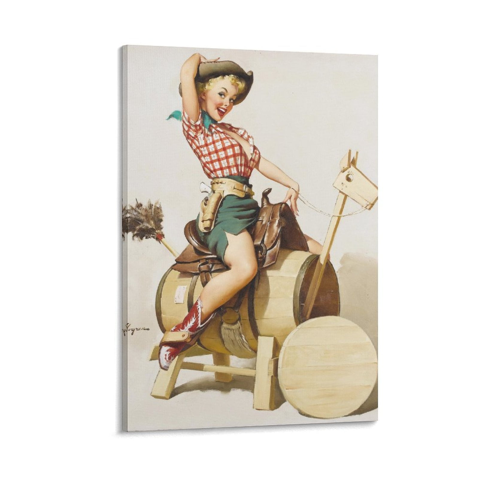 Gil Elvgren Vintage 1950s Pi-n-Up Girl Sexy Illustration Print (43 ...