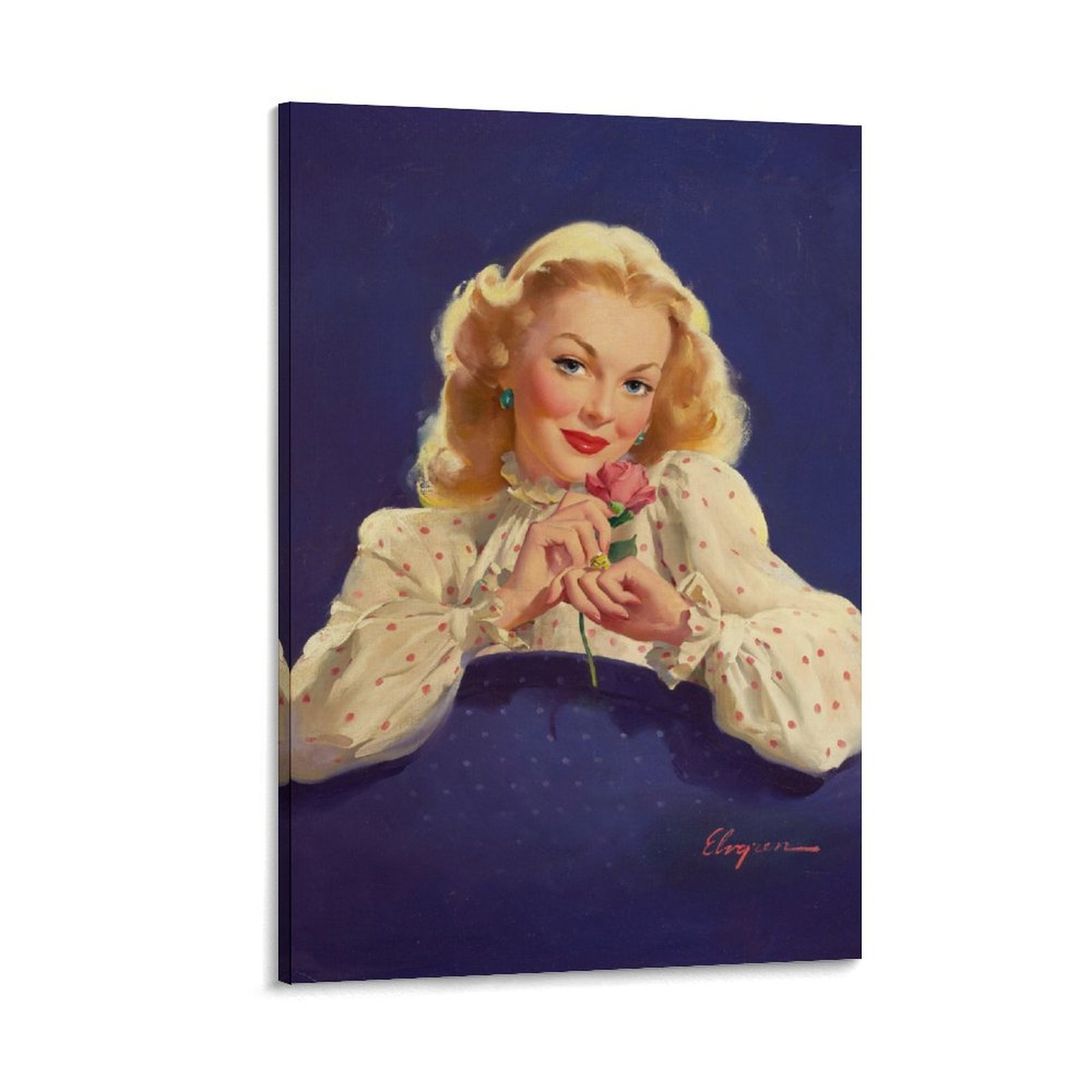 Gil Elvgren Vintage Girl Illustration Print Painting (50) Artworks ...